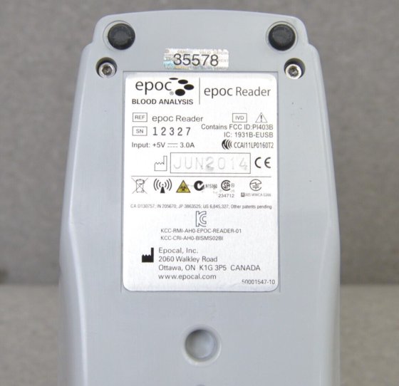 Epoc Reader Portable Gas Electrolyte Analyser System, Epoc Host ...