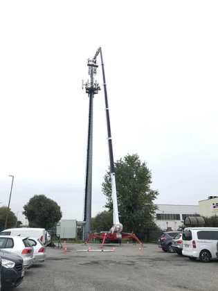 Nuova 2022 Palazzani piattaforma ragno gru altezza 43 metri XTJ 43 anno ...