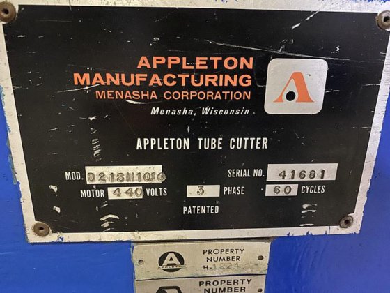 120" APPLETON CORE CUTTER MODEL D21SH1010 SEMI AUTOMATIC in United States