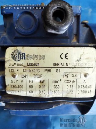 Variator of .10 KW type NMRV-025 brand Motovario in Hermosillo, Mexico