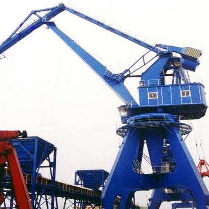Level luffing portal crane 25 ton mobile harbour pedestal portal crane ...