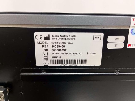 Tecan Sunrise-Basic-Tecan Absorbance Microplate Reader in Frederick, MD ...