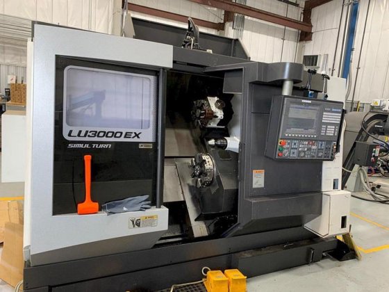2018 OKUMA LU 3000 EX 2SC-600 4-AXIS CNC LATHE WITH DUAL TURRETS in ...