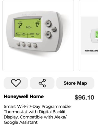 Smart Wi-Fi 7-Day Programmable Thermostat w/Digital Backlit Display in ...