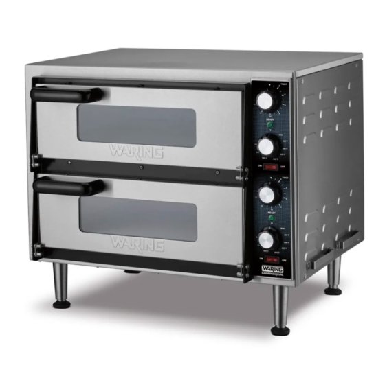 Waring WPO350 Double-Deck Pizza Oven Electric Countertop 23"W x 18"D x ...