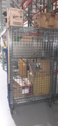 Metro Security Cage Cart and Contents in Canada