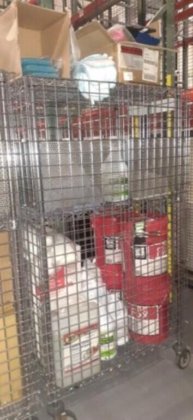 Metro Security Cage Cart and Contents in Canada