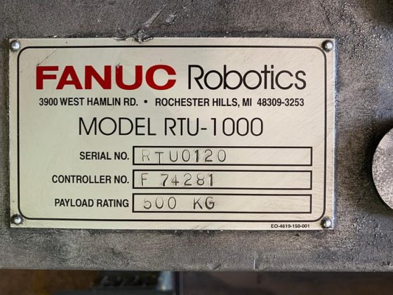 FANUC RTU-1000 7TH AXIS ROBOT TRACK 500KG X 13' TRAVEL in Imlay City ...