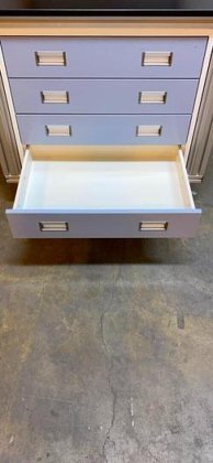 42x40x76” Rolling Lab Table w/ Reagent Shelves & Storage Drawers in ...