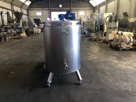 Stainless steel cream cooker with agitator and 500 litre electric panel ...