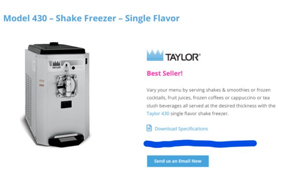 TAYLOR 430-12 FROZEN DRINK Machine shake smoothie coffee cocktail ...
