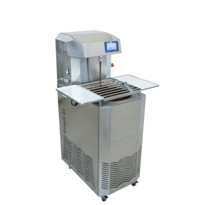 Continuous tempering machine for chocolate in Montegrotto Terme, Italy