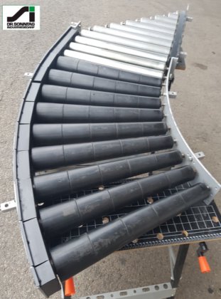 Transnorm roller curve conveyor 45° + infeed unit 500 in Würzburg, Germany