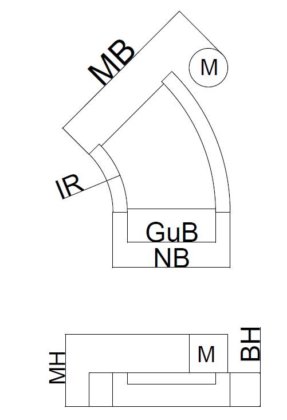 Transnorm belt curve conveyor left GKF 50°-740-550 IR700 in Würzburg ...