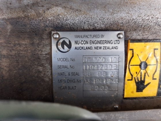 Nu-Con Rotary Valve (Mill #1 Inlet) Model DT500 100 in Singapore