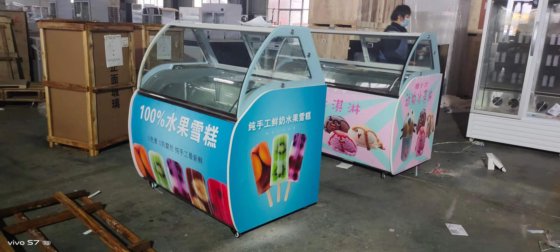 mini display fridge ice cream showcase freezer ice cream display ...