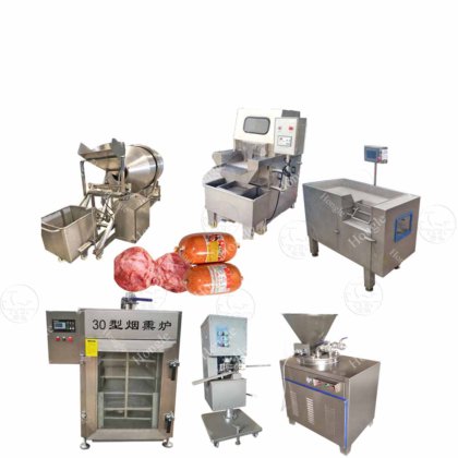 Full Automatic Salami Ham Sausage Making Machine Processing Plant ...