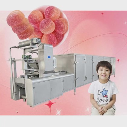 Soft Jelly candy depositing machine starchless gummy candy making ...