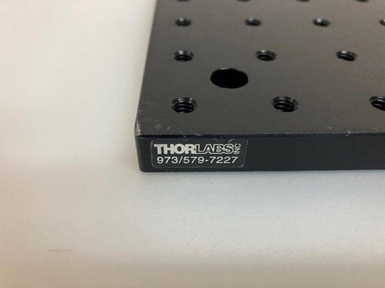 Thorlabs Optical Breadboard 18x12x0 5 Aluminum Matte Black Threaded