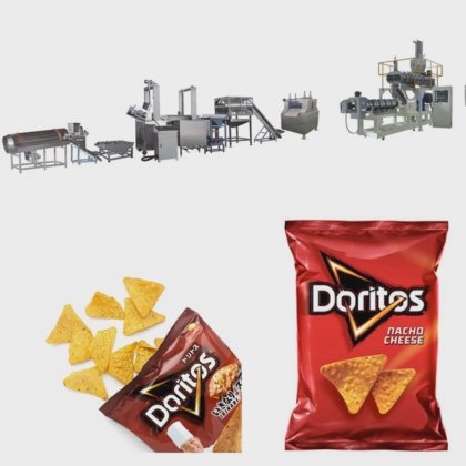 Fried Corn Sticks Chips Processing Line Fried Corn Snacks Food ...