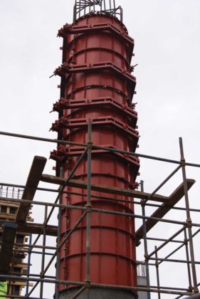 ASYAPI Circular Steel Column Formworks in İstanbul, Turkey