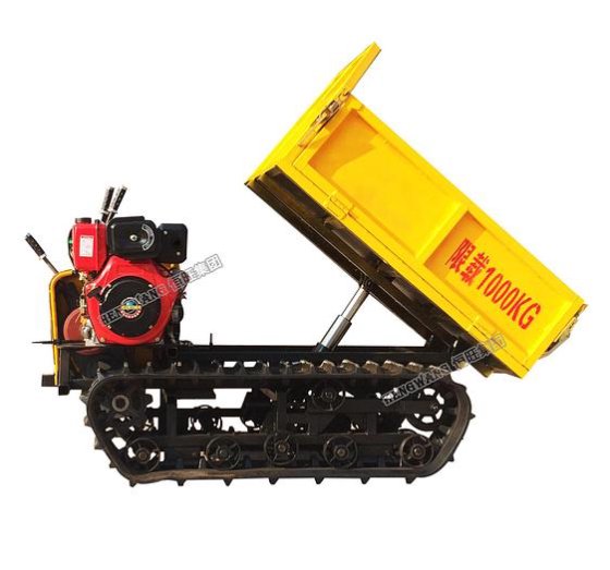 Walk-behind mini crawler dump truck with hydraulic system in Jining, China