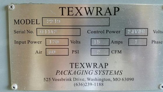 Texwrap 2219 – Automatic L-Sealer in Chesterfield, MO, USA