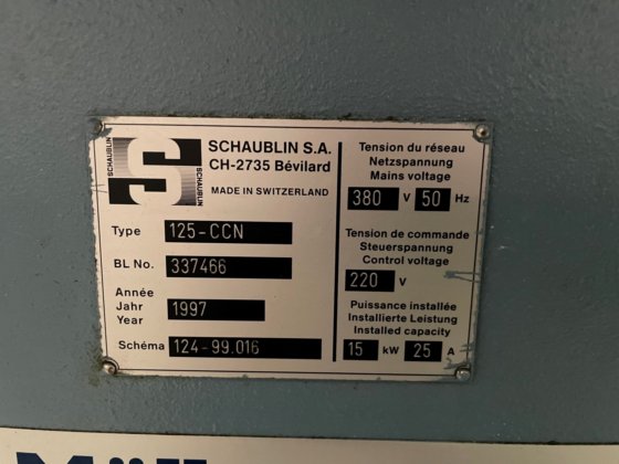 Usado Torno Cnc Schaublin Tipo 125 Ccn R T A2 4 Em Bienna Suíça