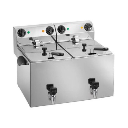 Nuova Friggitrice Professionale Elettrica da banco 2 Vasche Capacità 10 ...