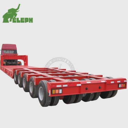 Multi Axle Hydraulic Low Bed Trailer 4 Lines 8 Axles Low Bed Trailer ...