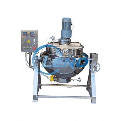 Gas Heating Vacuum 200 Liter Double Sugar Jacked Cooking Pot Jacketed ...