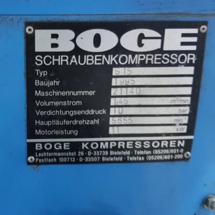 Bolt Air Compressor BOGE S15 in Thessaloniki, Greece