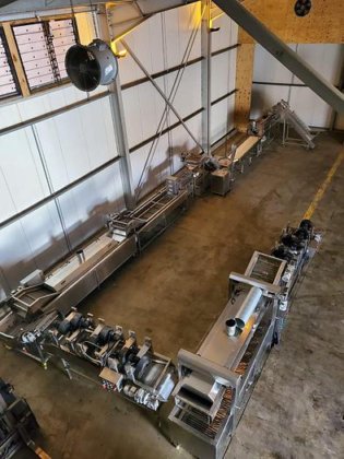 Chip processing line in Buxton, England, United Kingdom