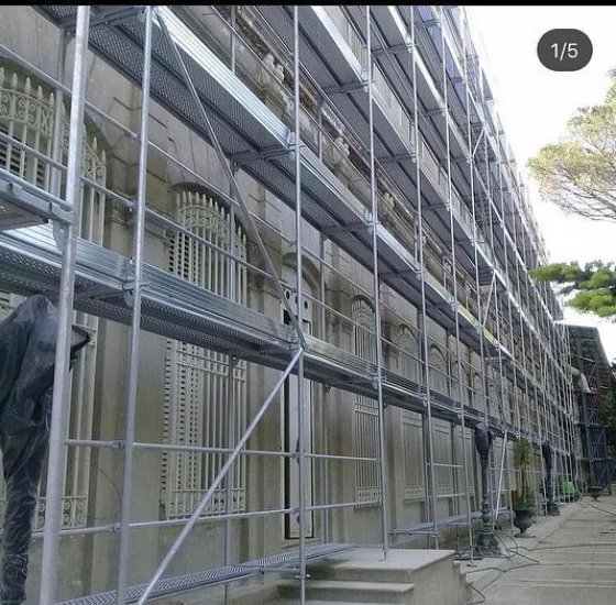 Facade scaffolding H frames type in İstanbul, Turkey