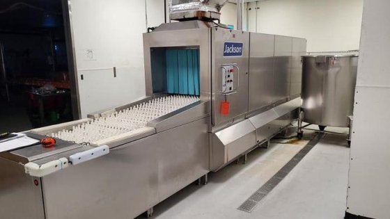(1) One, Jackson Rackless Conveyor Flight Type Dishmachine, Model JFT ...