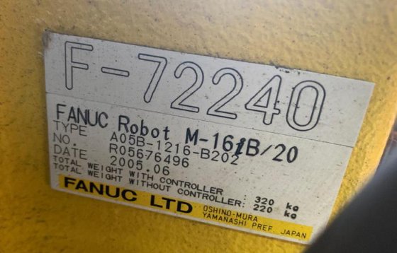 FANUC M16iB/20 6 AXIS CNC ROBOT WITH FANUC RJ3IB CONTROLLER in Imlay ...