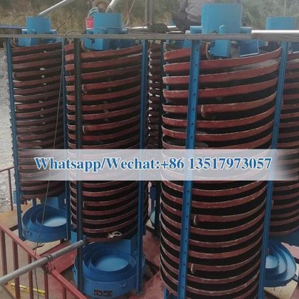 spiral gravity chutes separator in Ganzhou, China