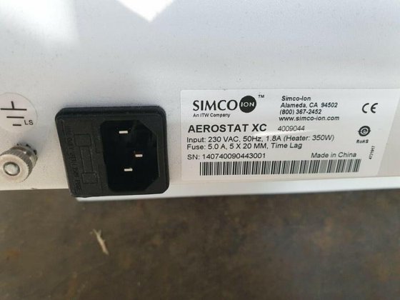 SIMCO 4009044 AEROSTAT XC EXTENDED COVERAGE BENCHTOP IONIZER (RBD2.3 ...