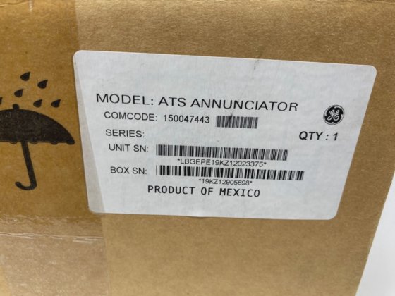 General Electric Zenith Controls 150047443 ATS Auto Transfer Switch ...