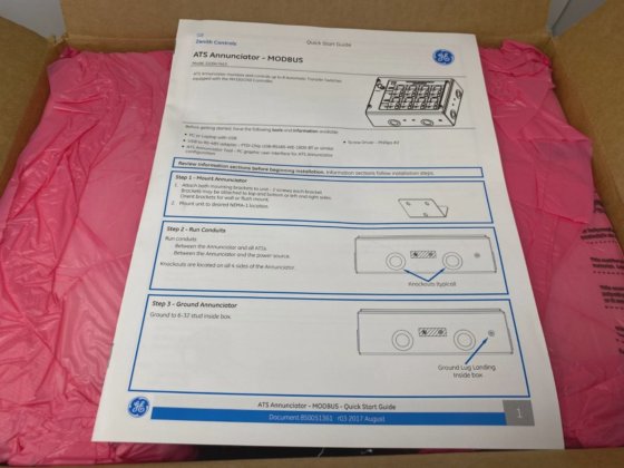 General Electric Zenith Controls 150047443 ATS Auto Transfer Switch ...