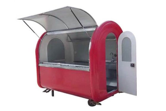 Hand Push Food Cart in Zhengzhou, China
