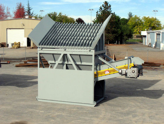 Model 101-36G Front End Loader Hopper with 36" Belt Feeder & Sloping ...