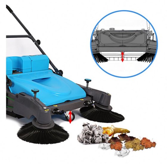 Sweeper-950S Hand Push Sidewalk Road Leaf Sweeper Warehouse Floor ...