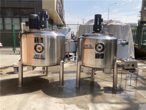 100L-500L Stainless Steel Liquid Mixing Tank With Agitator Electric ...