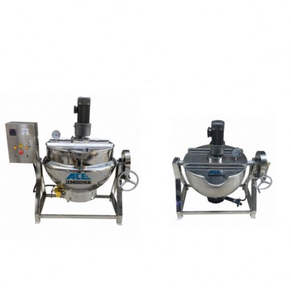 Industrial Tilting Double Jacketed Kettle With Wall Scraper Mixer ...