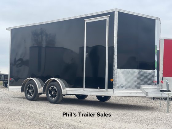 2024 EZ Hauler NEW 7.5X14 V-NOSE FINISHED INTERIOR ALUMINUM ENCLOSED ...