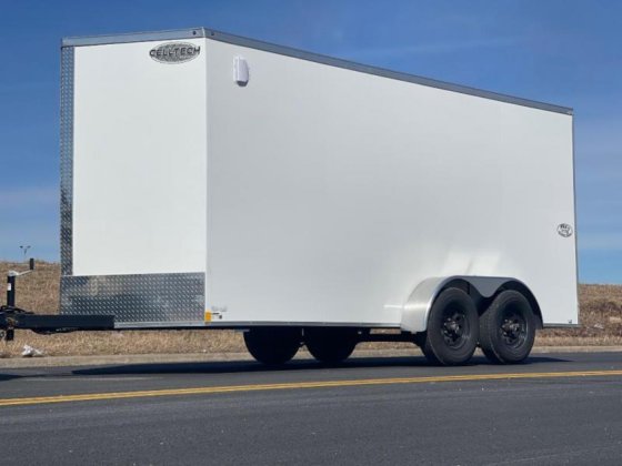 2023 CellTech NEW 7X16 V-NOSE ENCLOSED TRAILER CARGO TRAILER COMMERCIAL ...