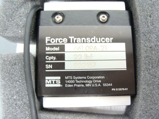New MTS Load Cell Transducer 661.09A-21 22 lbf / 100N Rated 051-340-603 ...