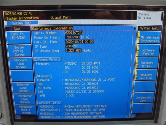 Anritsu Mt8820c Radio Communication Analyzer With Lte Fdd Tdd