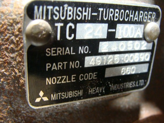 Massive Mitsubishi TC24-100A Turbocharger / Turbo 185mm Huge Ship ...